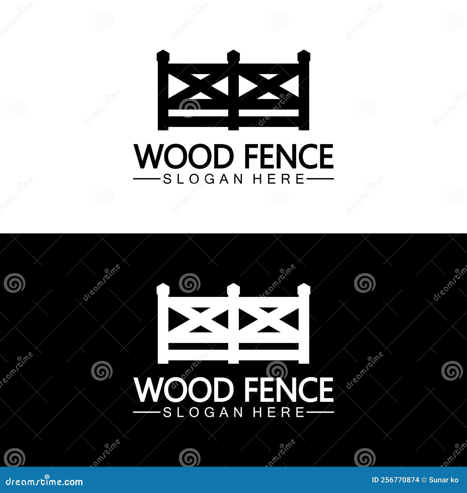 Fence Icon Vector Logo Template Stock Vector - Illustration of wooden ...