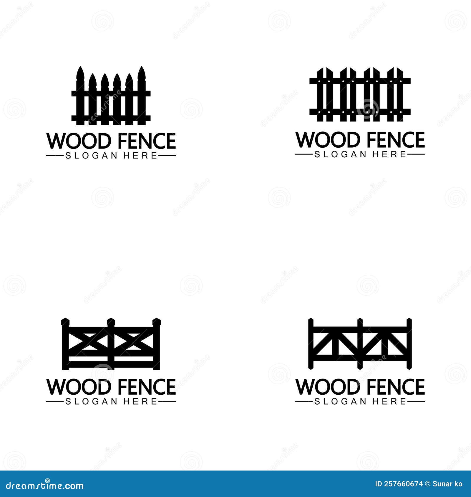 Fence Icon Vector Logo Template Stock Vector - Illustration of wooden ...