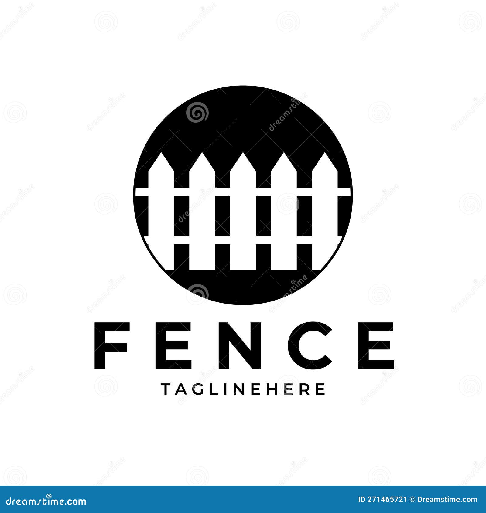 Fence Logo Badge Vector Illustration Logo Template Design Stock Vector ...