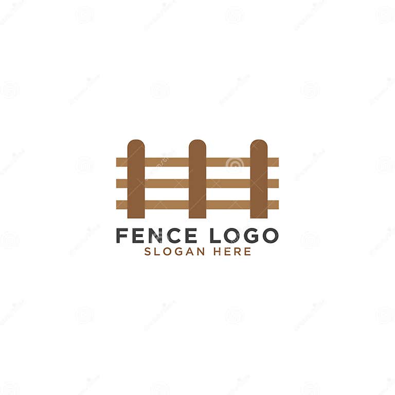 Fence logo design template stock vector. Illustration of farm - 120559518