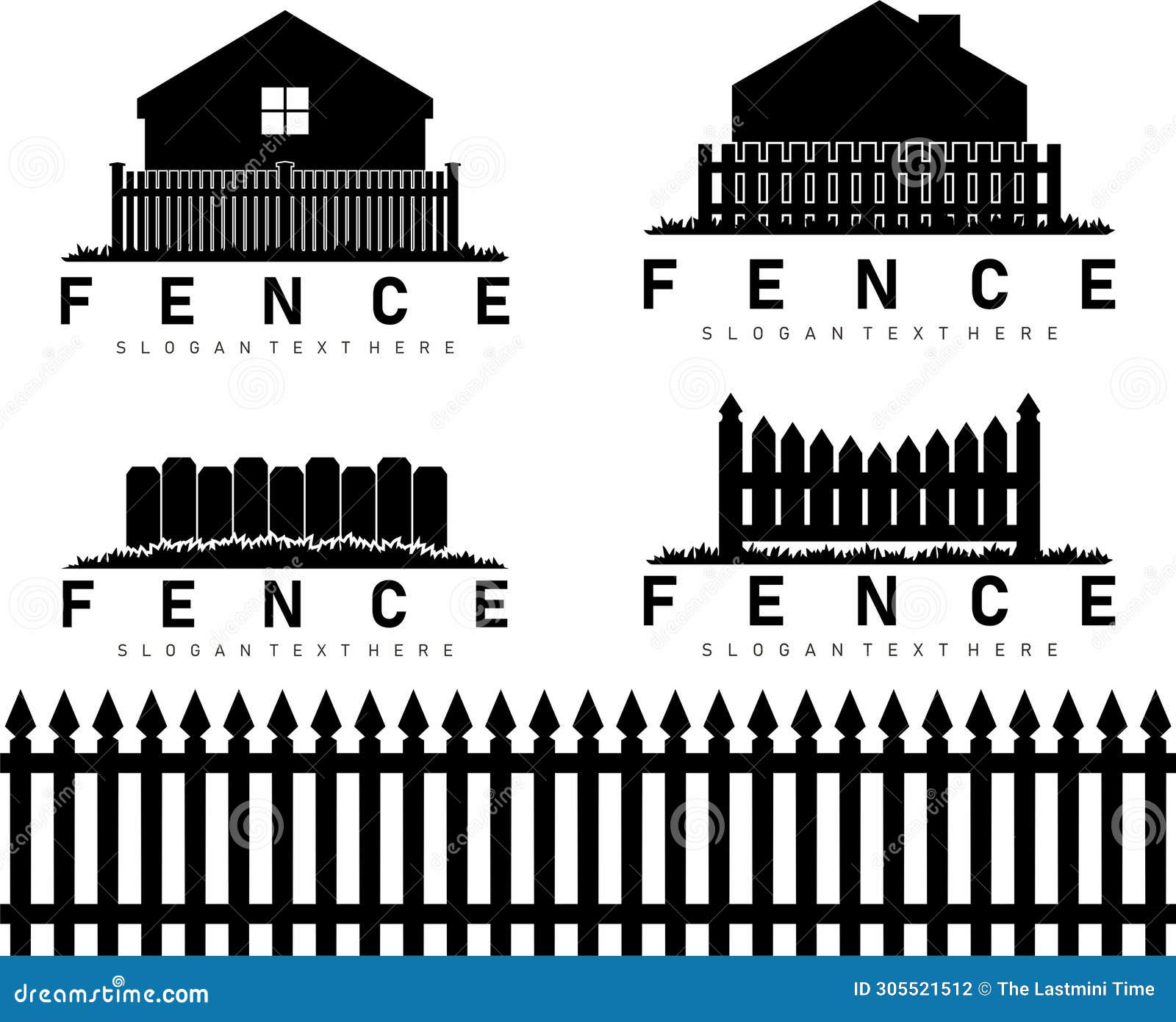 Fence logo design vector stock illustration. Illustration of garden ...