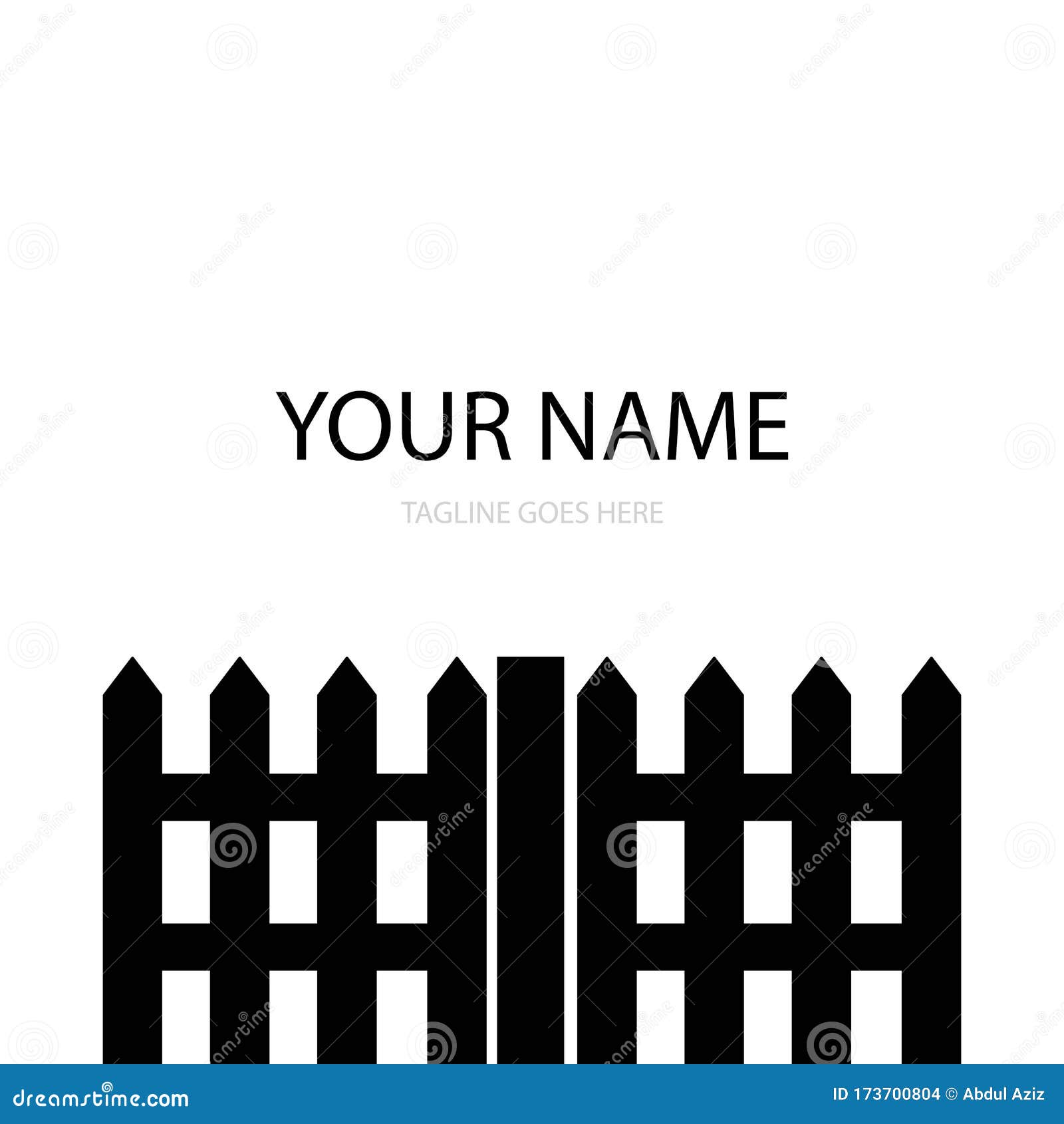 Fence logo vector stock vector. Illustration of construction - 173700804