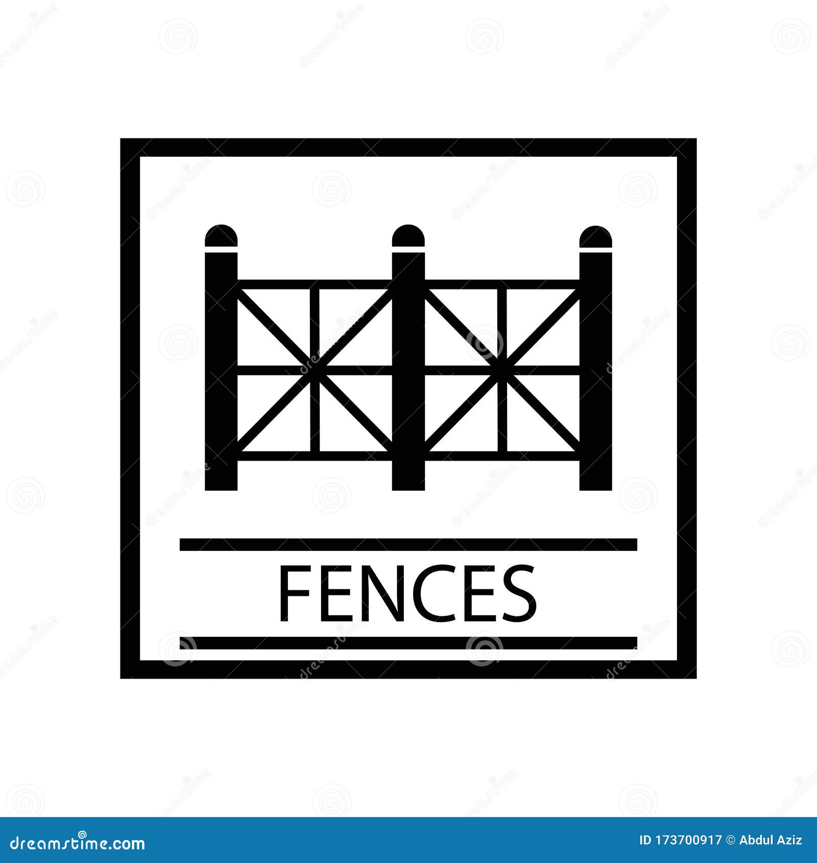 Fence logo vector stock vector. Illustration of architecture - 173700917