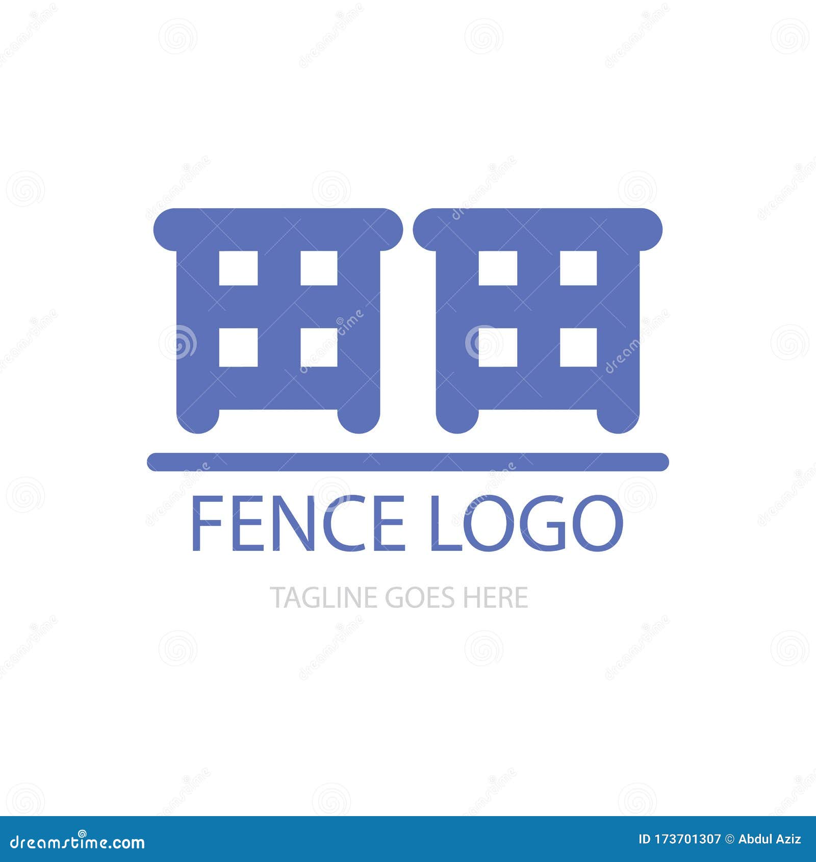Fence logo vector stock vector. Illustration of design - 173701307