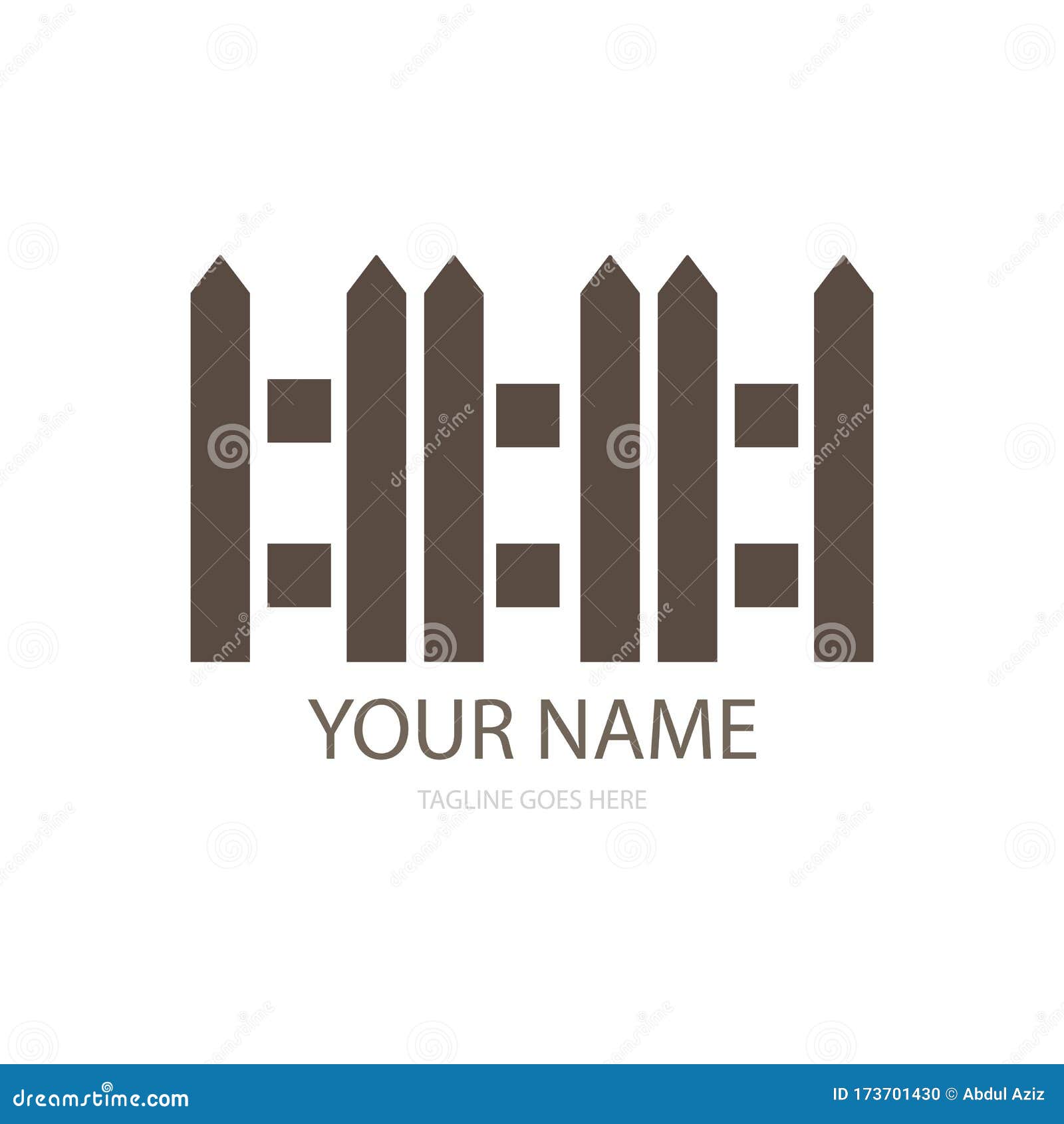 Fence logo vector stock vector. Illustration of architecture - 173701430