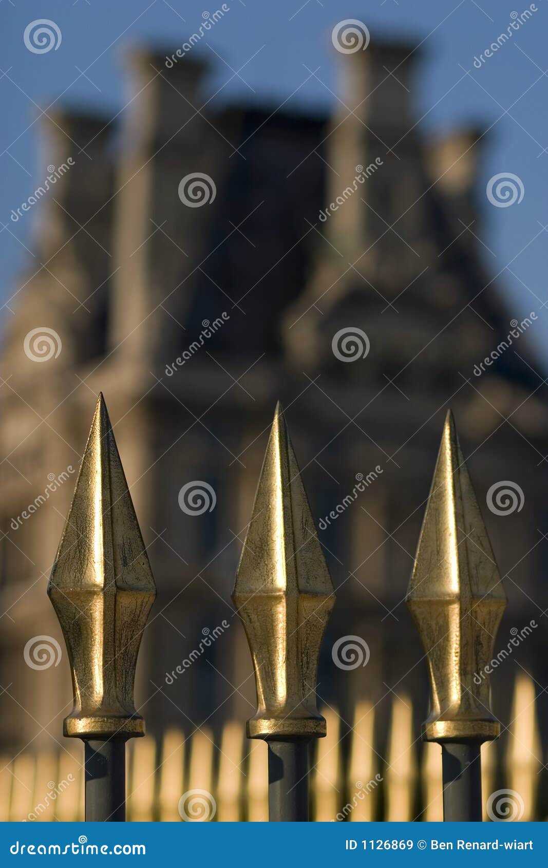 Fence at the Louvre Museum - France - Paris Stock Image - Image of ...