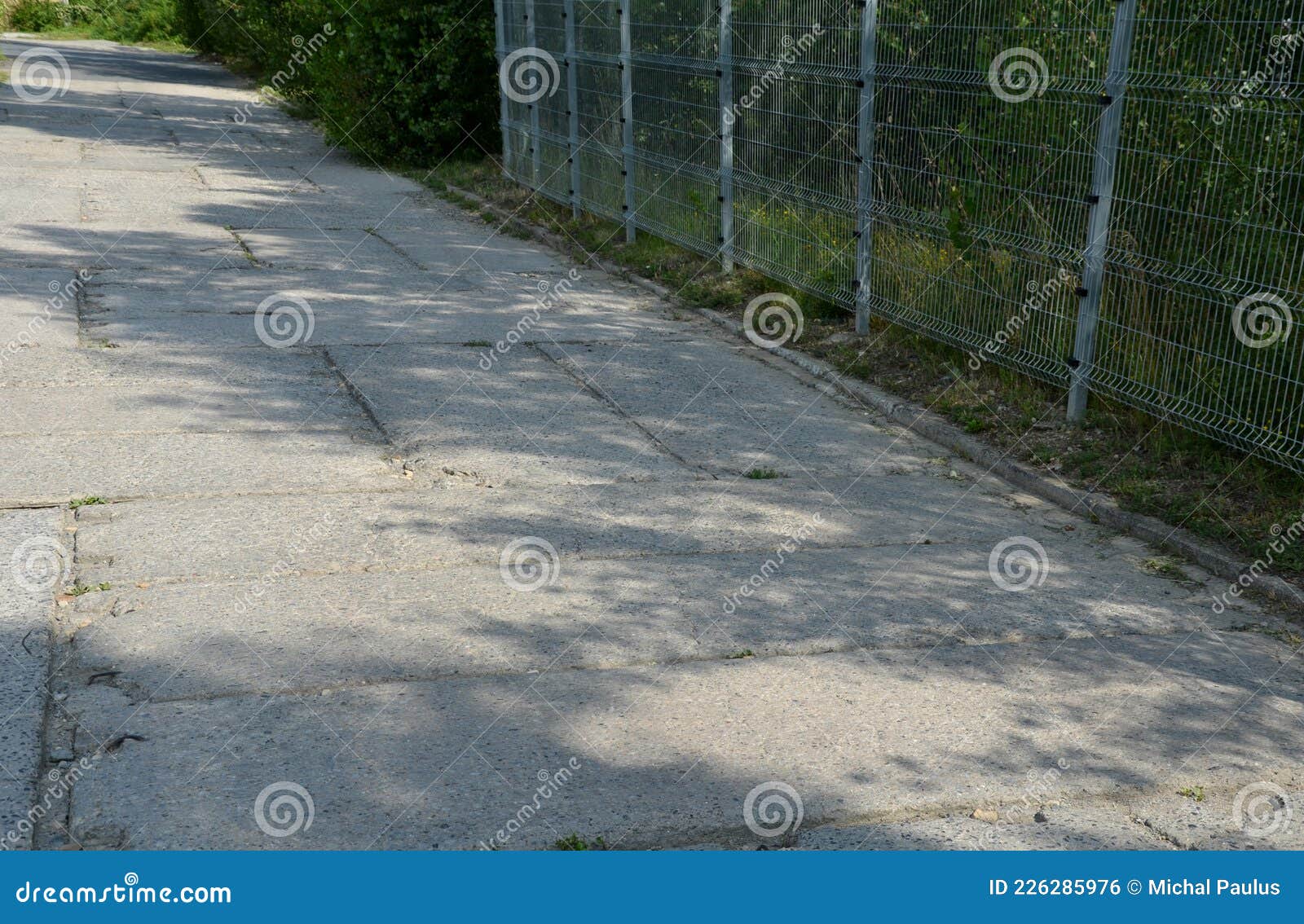 Fence with a Lower Part Which is Made of Concrete Slabs As Protection ...