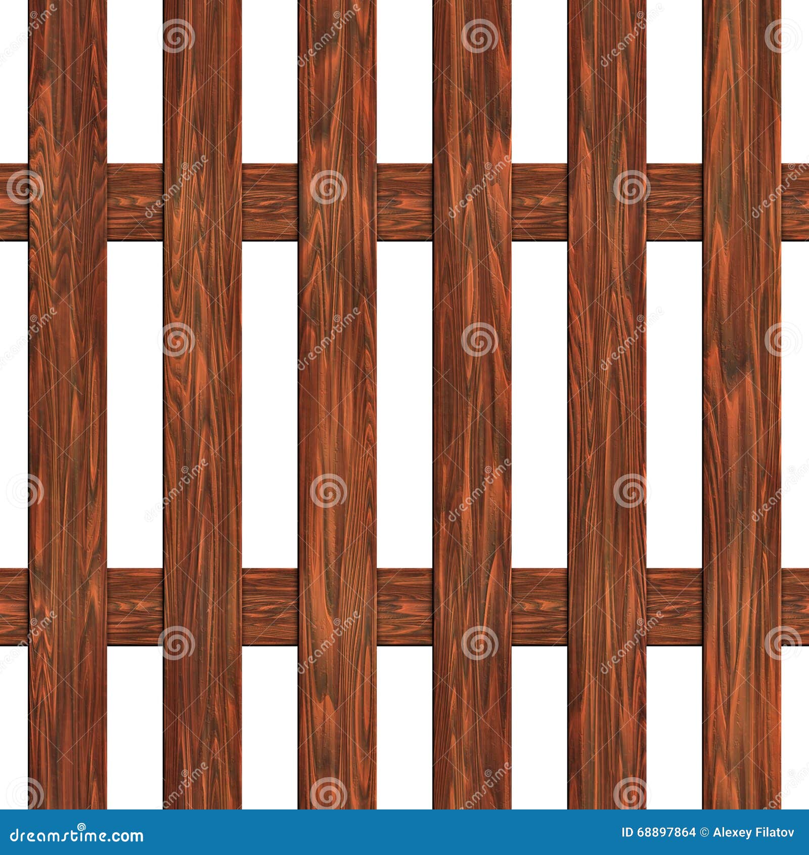Fence Made of Boards Seamless Texture Stock Illustration - Illustration ...