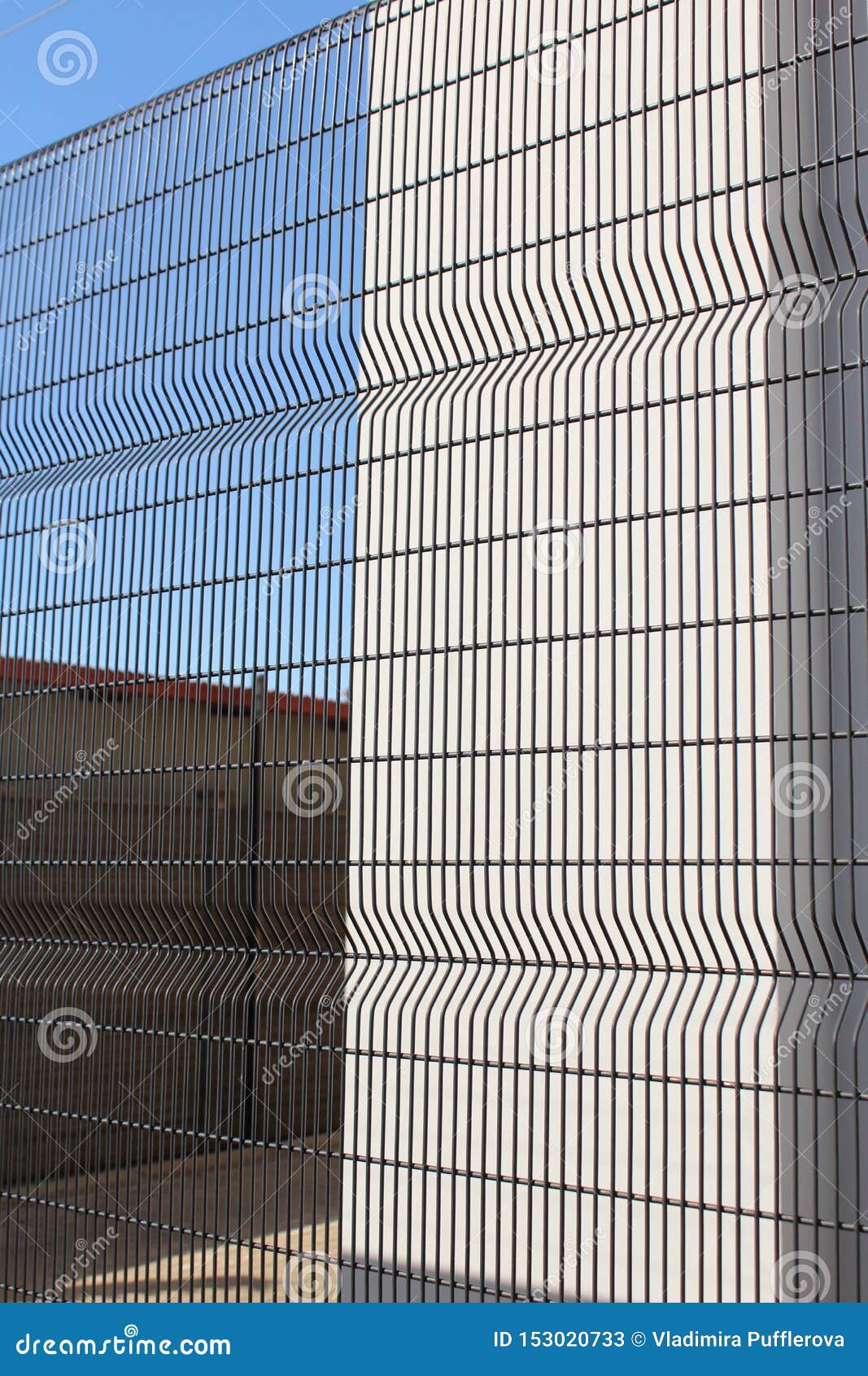 A Fence Made of Parallel Metal Wires Stock Image - Image of ...