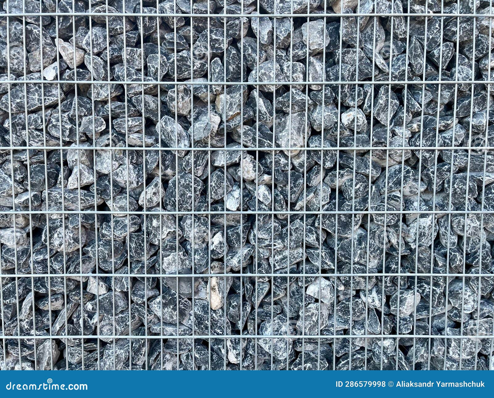 Fence Made of Stones in a Grid (gabion) for the House Stock Photo - Image of urban, closeup ...