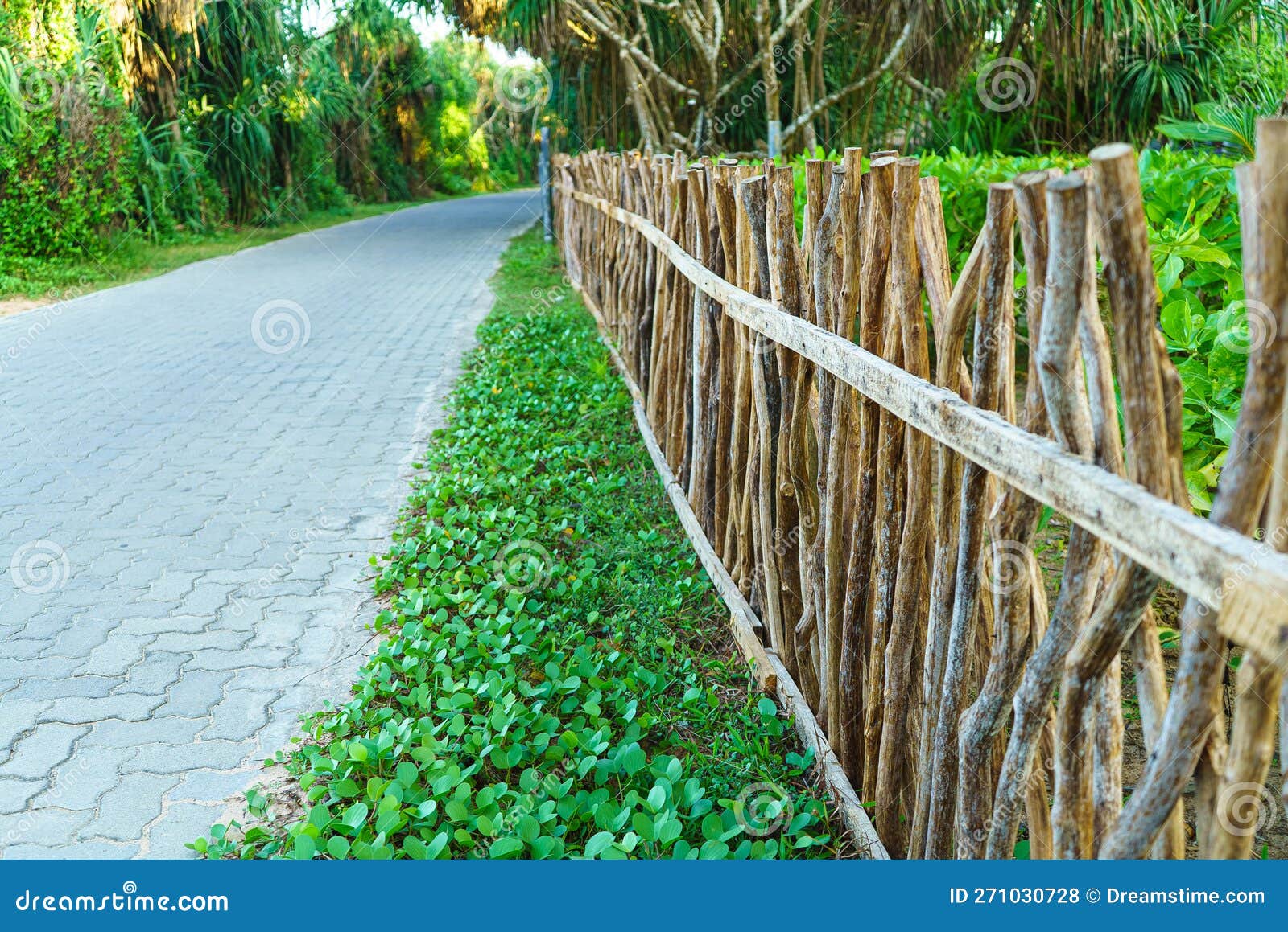 A Fence Made of Tree Branches Stock Photo - Image of country, white ...