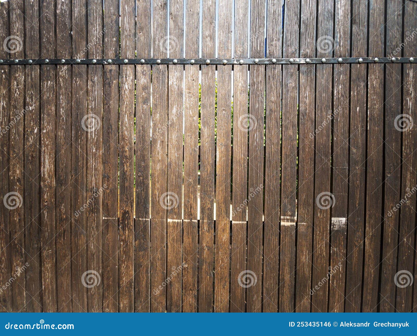 Fence Made of Vertical Boards of Natural Wood Stock Photo - Image of ...