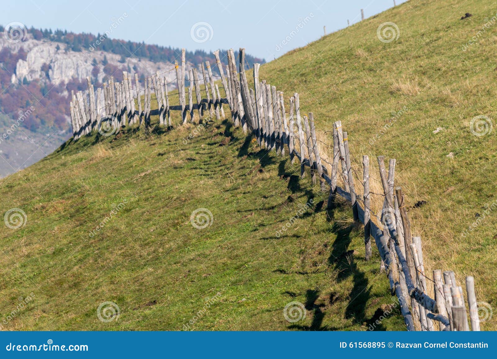 Fence in a Mountain Landscape Stock Image - Image of nature, beauty ...