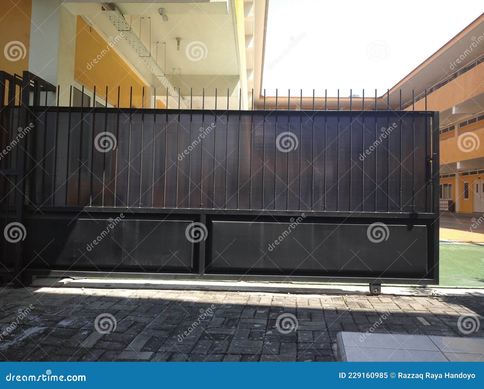 Fence Outside for Lane Barrier Stock Image - Image of background, doors ...