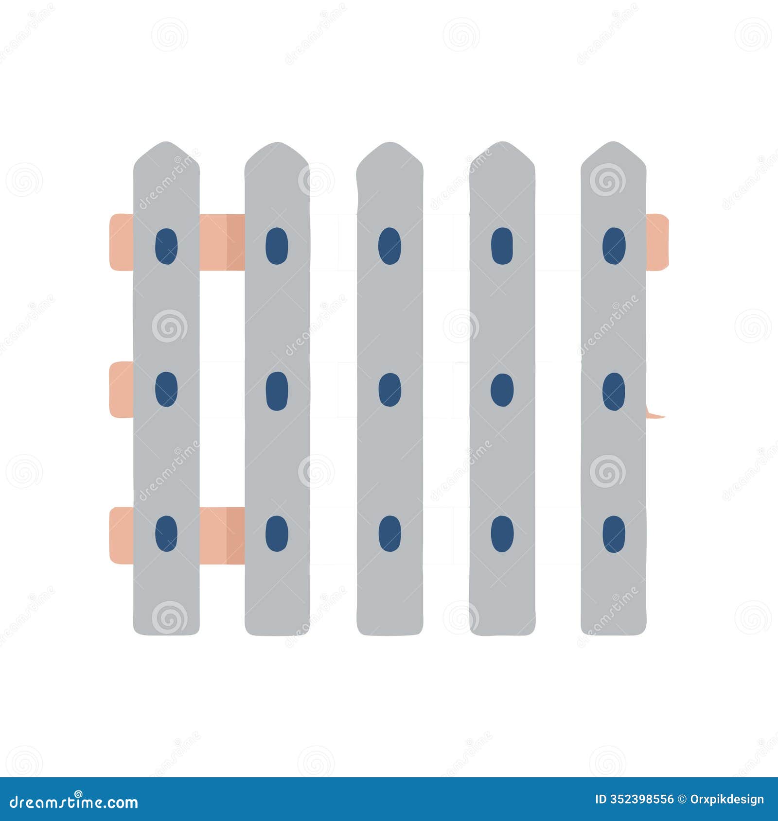 Fence Panel Design for Durable Outdoor Boundaries Stock Illustration ...