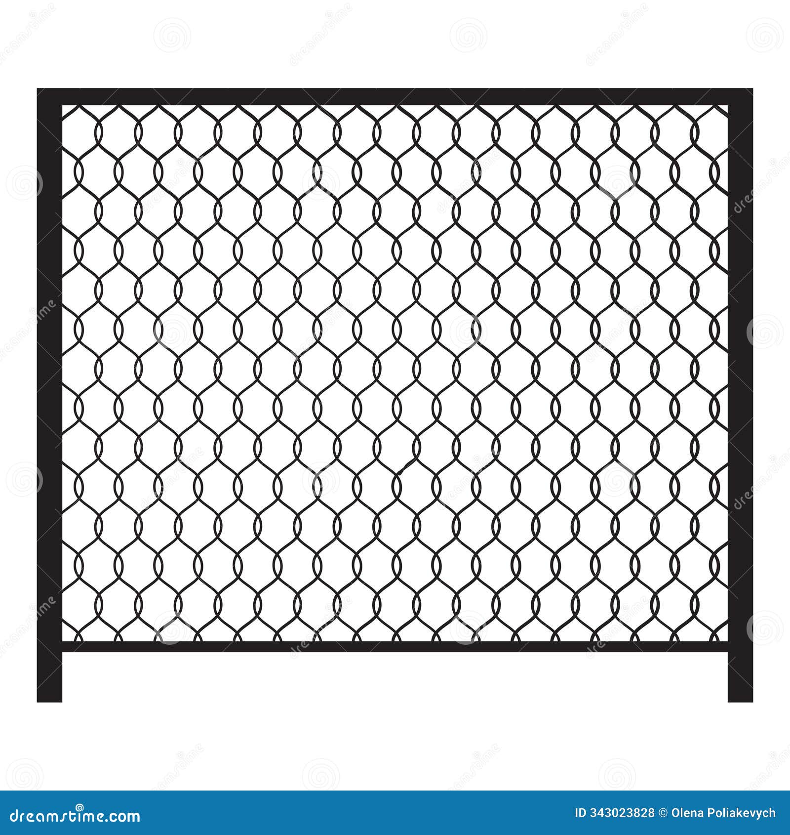 Fence Panel Icon. Wire Mesh Vector. Protective Grid Symbol. Chain Link ...