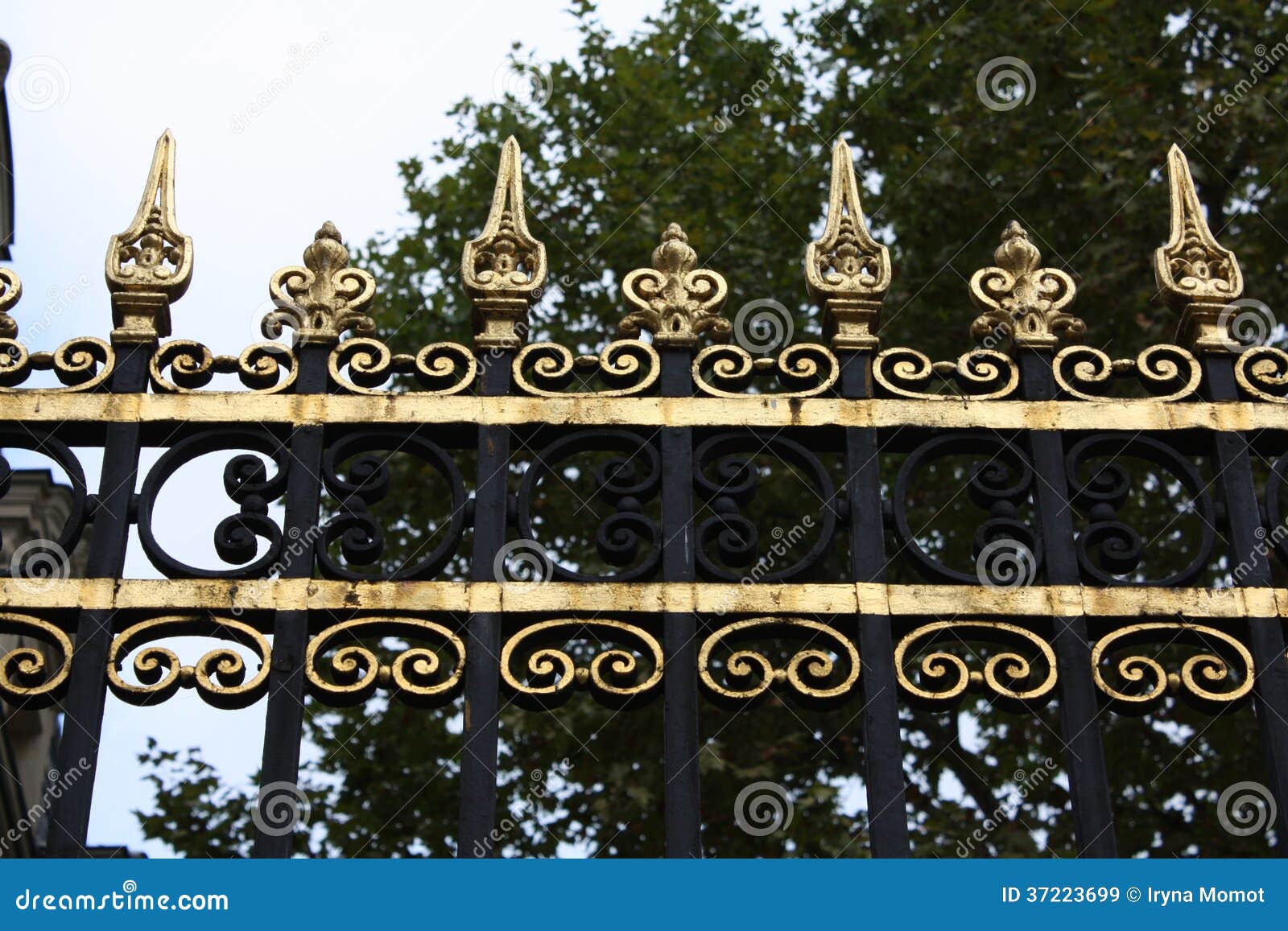 Fence stock image. Image of ornamental, detail, entrance - 37223699