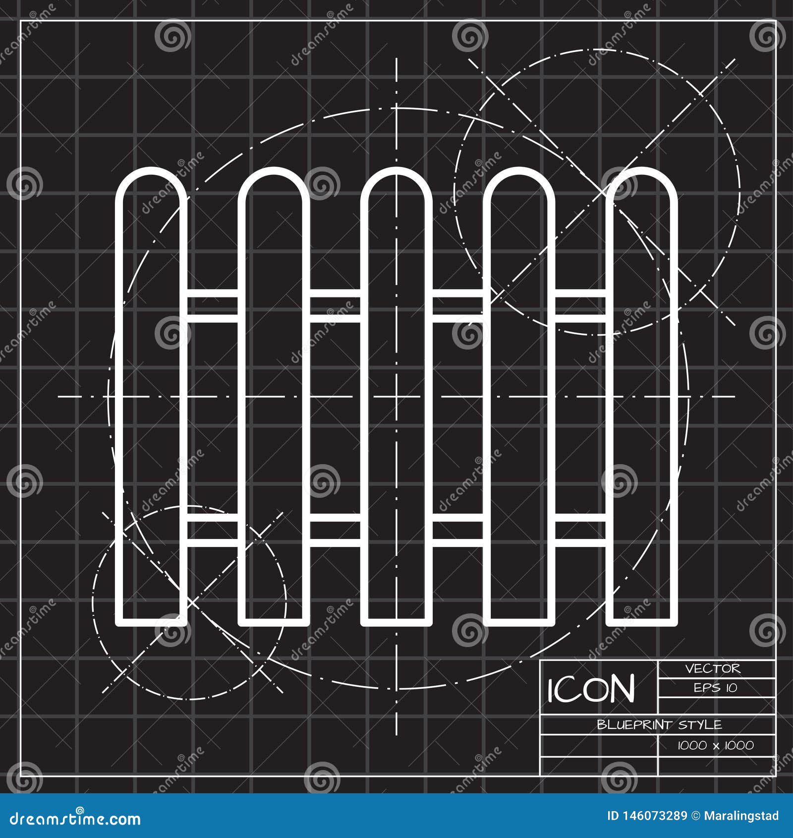 Fence Piece Illustration. Territory Restriction Vector Icon Stock ...