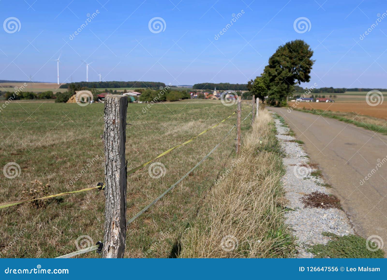Fence post / landscape stock photo. Image of land, post - 126647556
