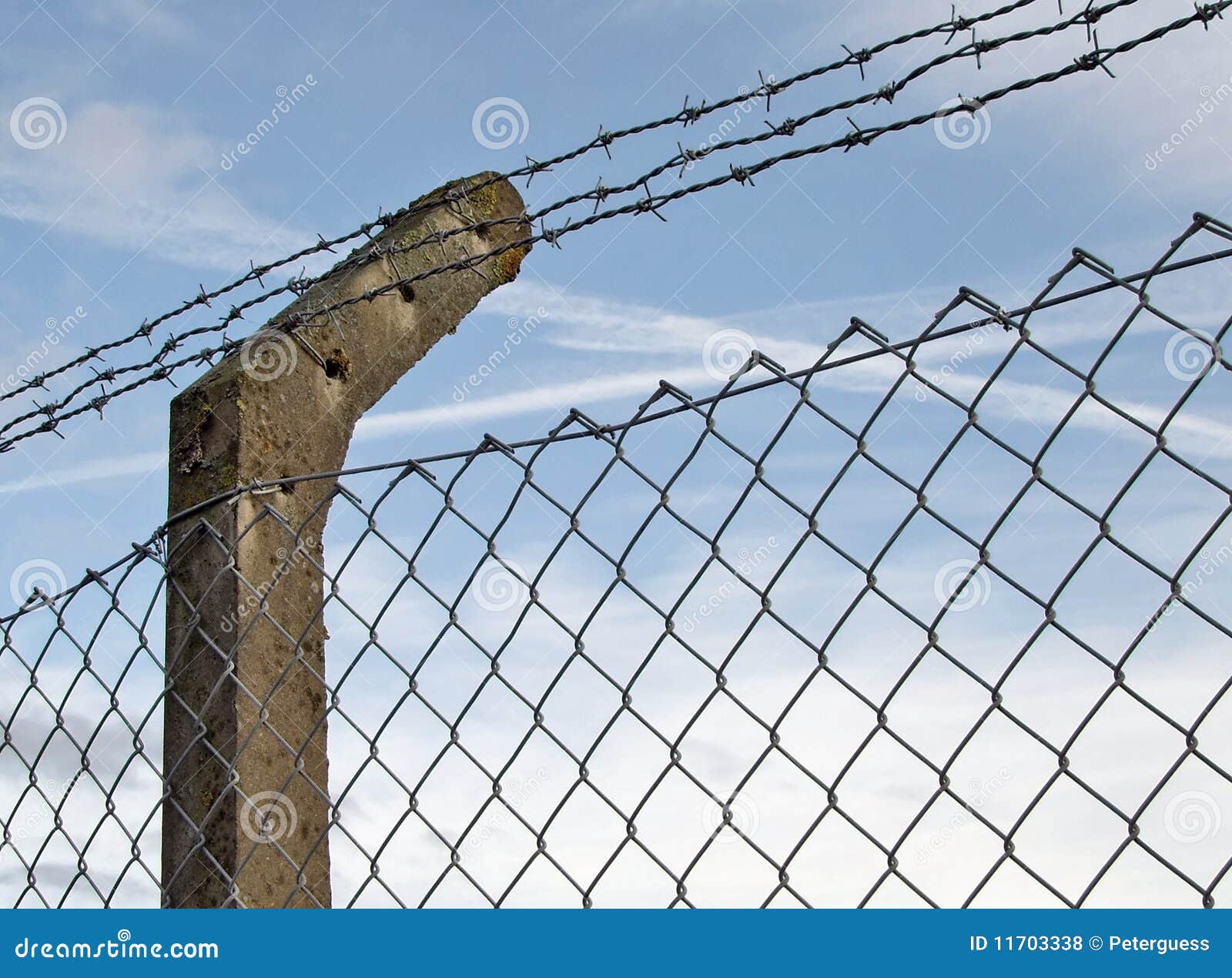 Fence Post and Wire stock photo. Image of tension, post - 11703338