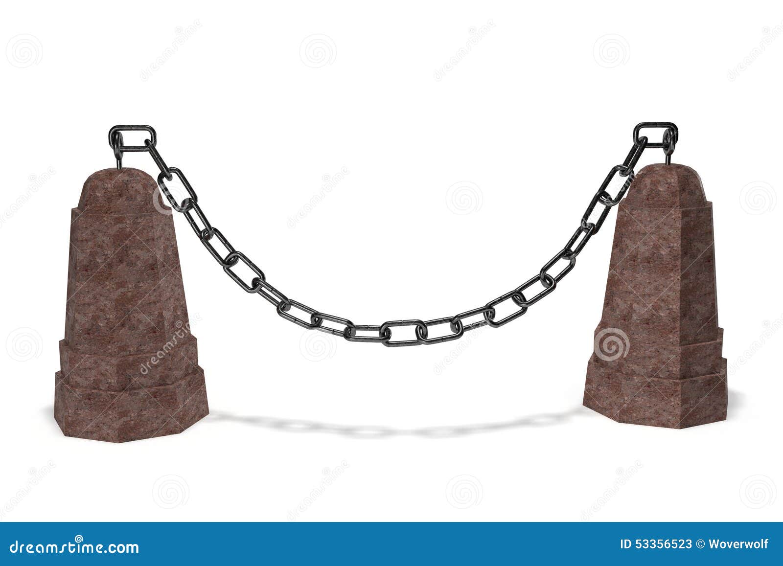Fence posts with chain stock image. Image of pole, security - 53356523