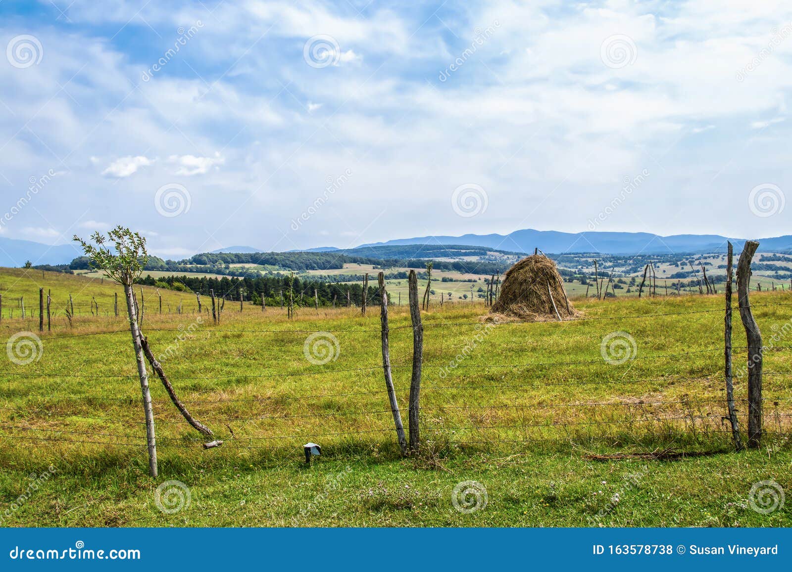 When the Fence Posts Sprout - an Old-fashioned Hay Stack Surrounded by ...