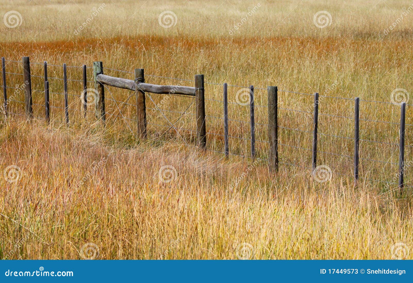 Fence in the prairies stock image. Image of hill, countryside - 17449573
