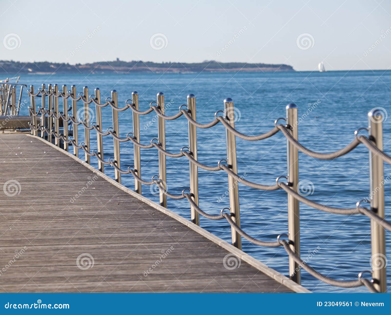 Fence on the sea stock image. Image of horizon, beauty - 23049561