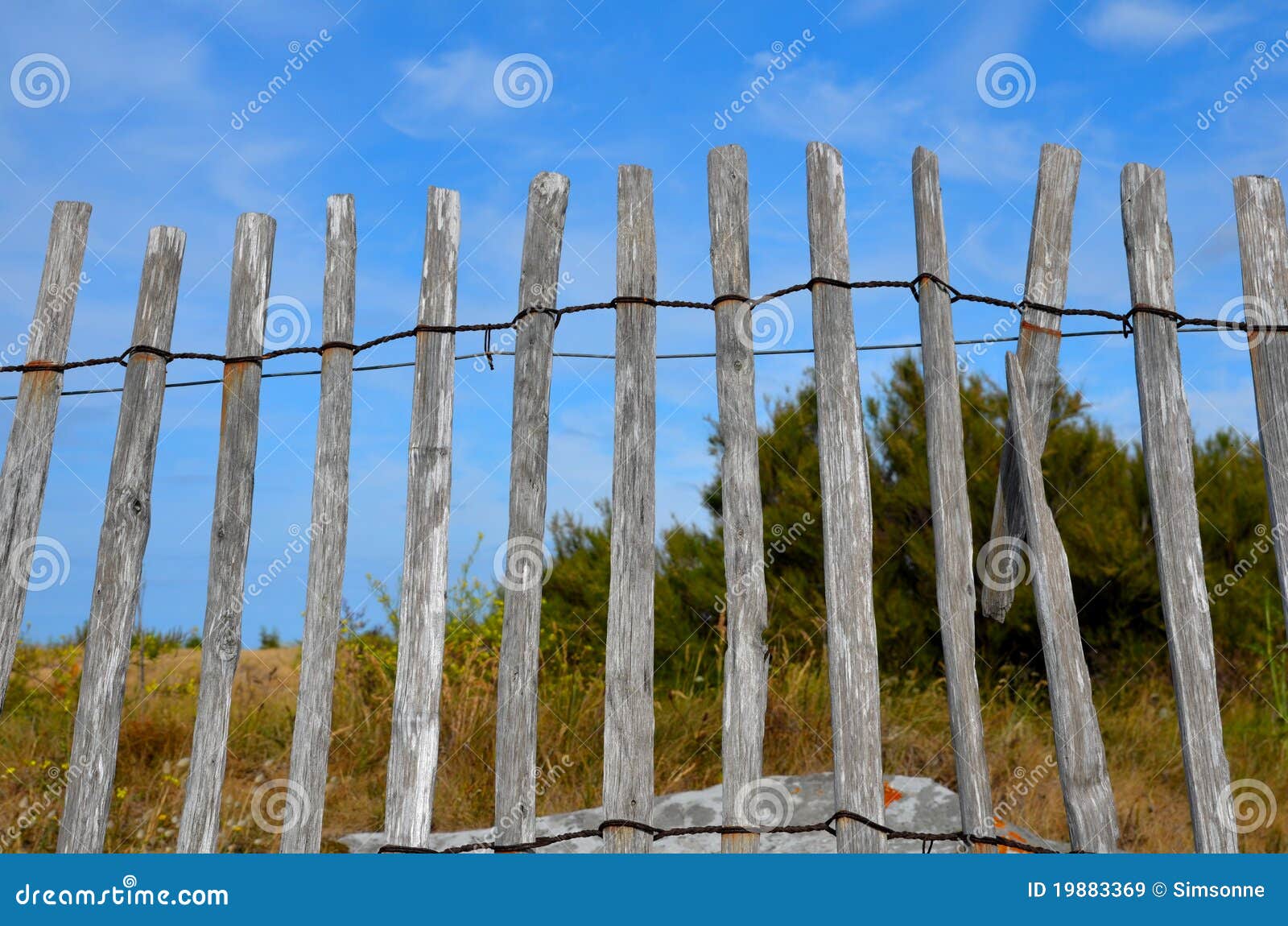 Fence Sea coast atlantic stock image. Image of wood, rest - 19883369