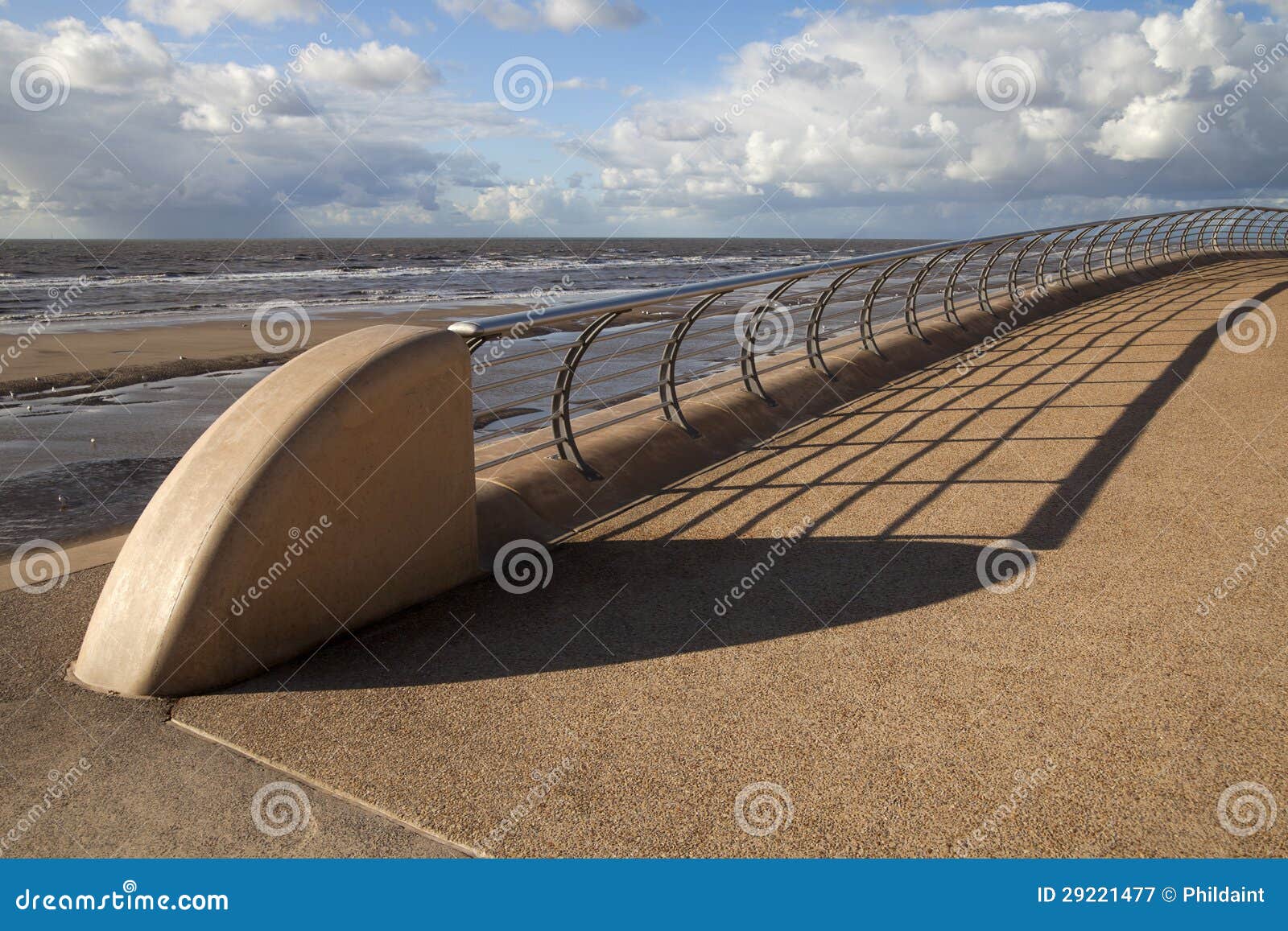 Fence at seafront stock image. Image of road, barrier - 29221477