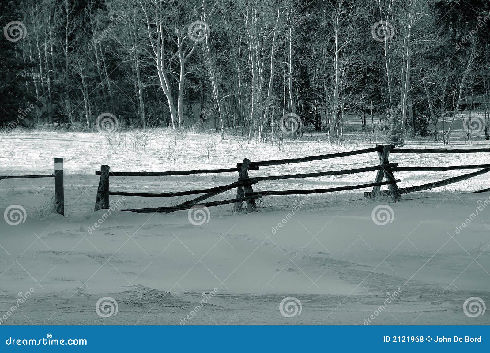 Fence with snow in winter stock photo. Image of peaceful - 2121968