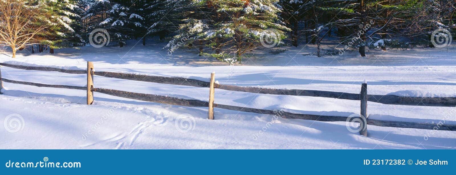 Fence and snow in winter, stock photo. Image of outdoors - 23172382