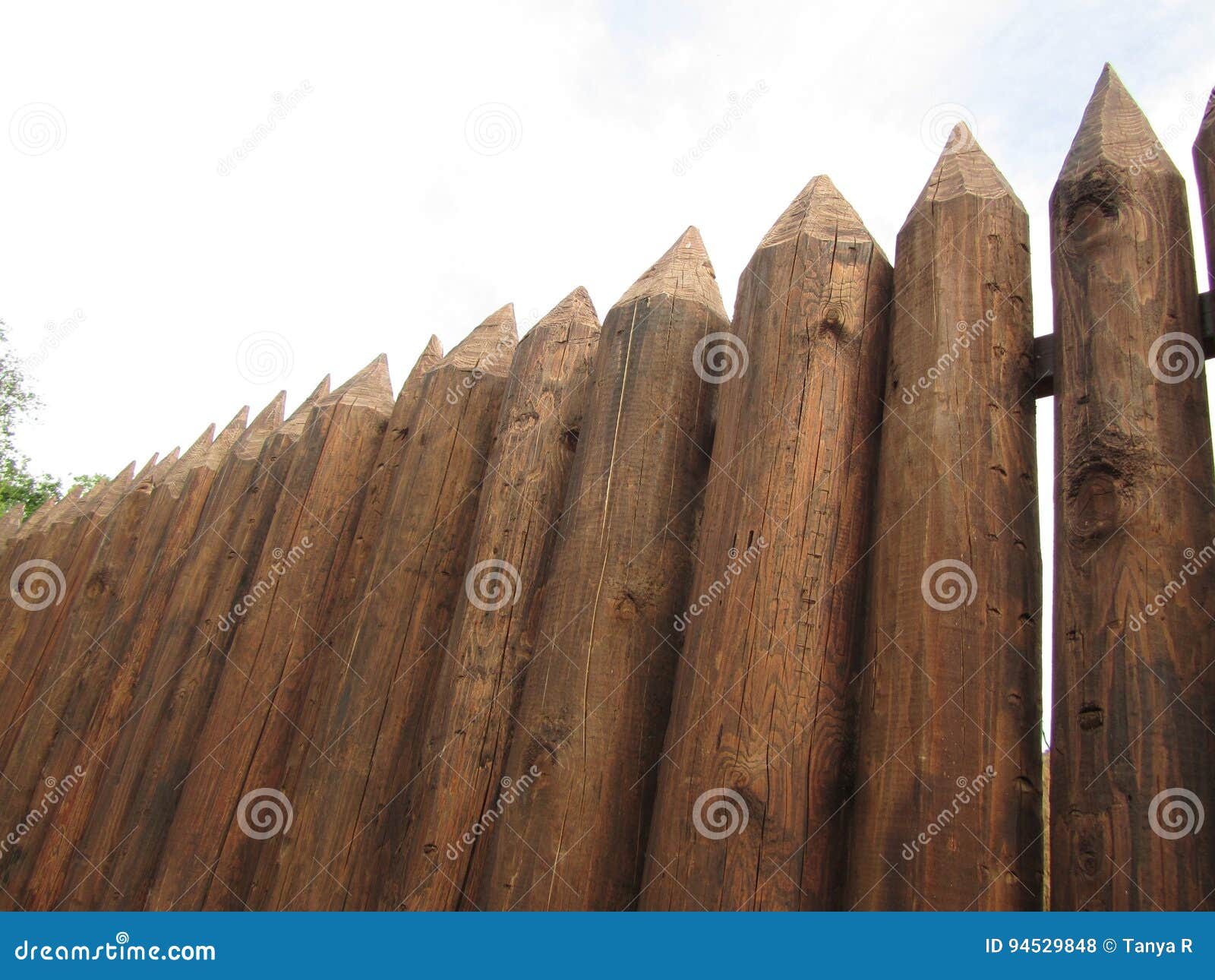Fence from the stockade stock photo. Image of column - 94529848