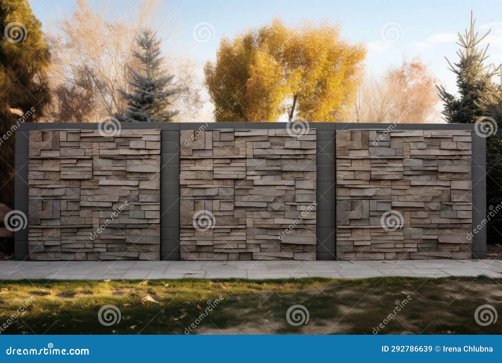 Fence Stone Panels. Artificial Concrete Panels Imitating Natural Stone ...