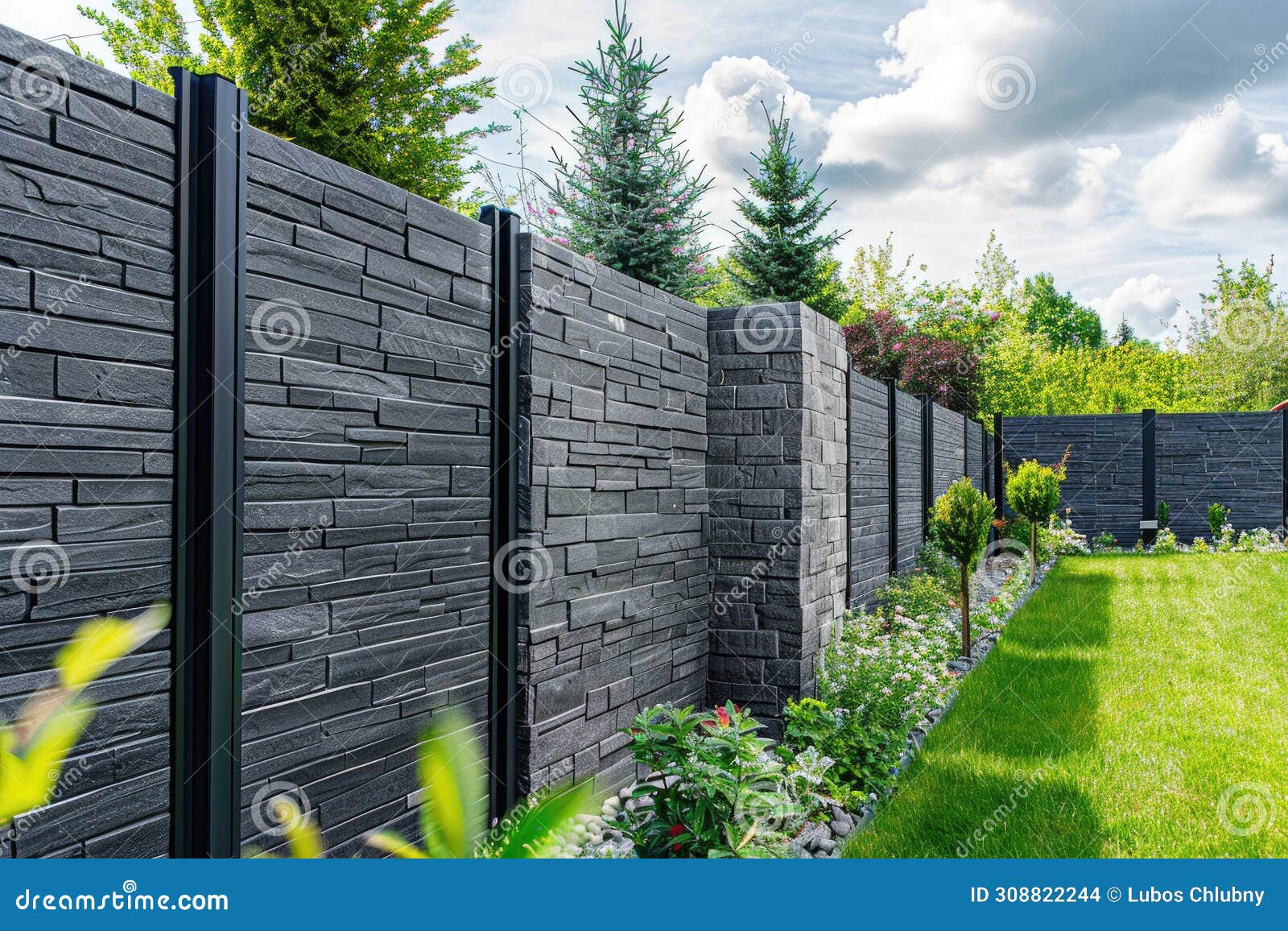 Fence Stone Panels. Artificial Concrete Panels Imitating Natural Stone ...