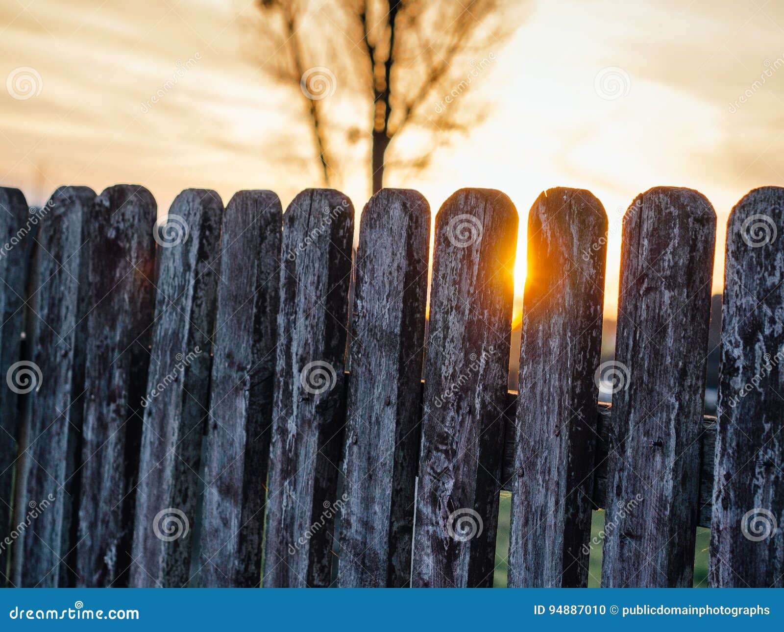 Fence Sunset Picture. Image: 94887010