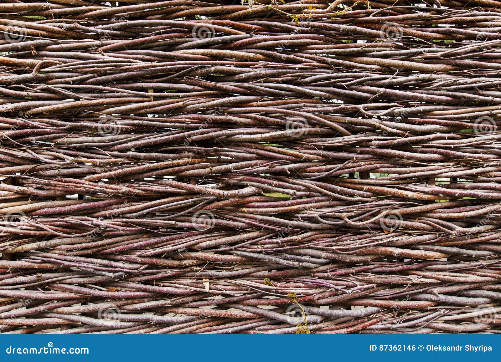 Fence of twigs stock photo. Image of culture, nature - 87362146