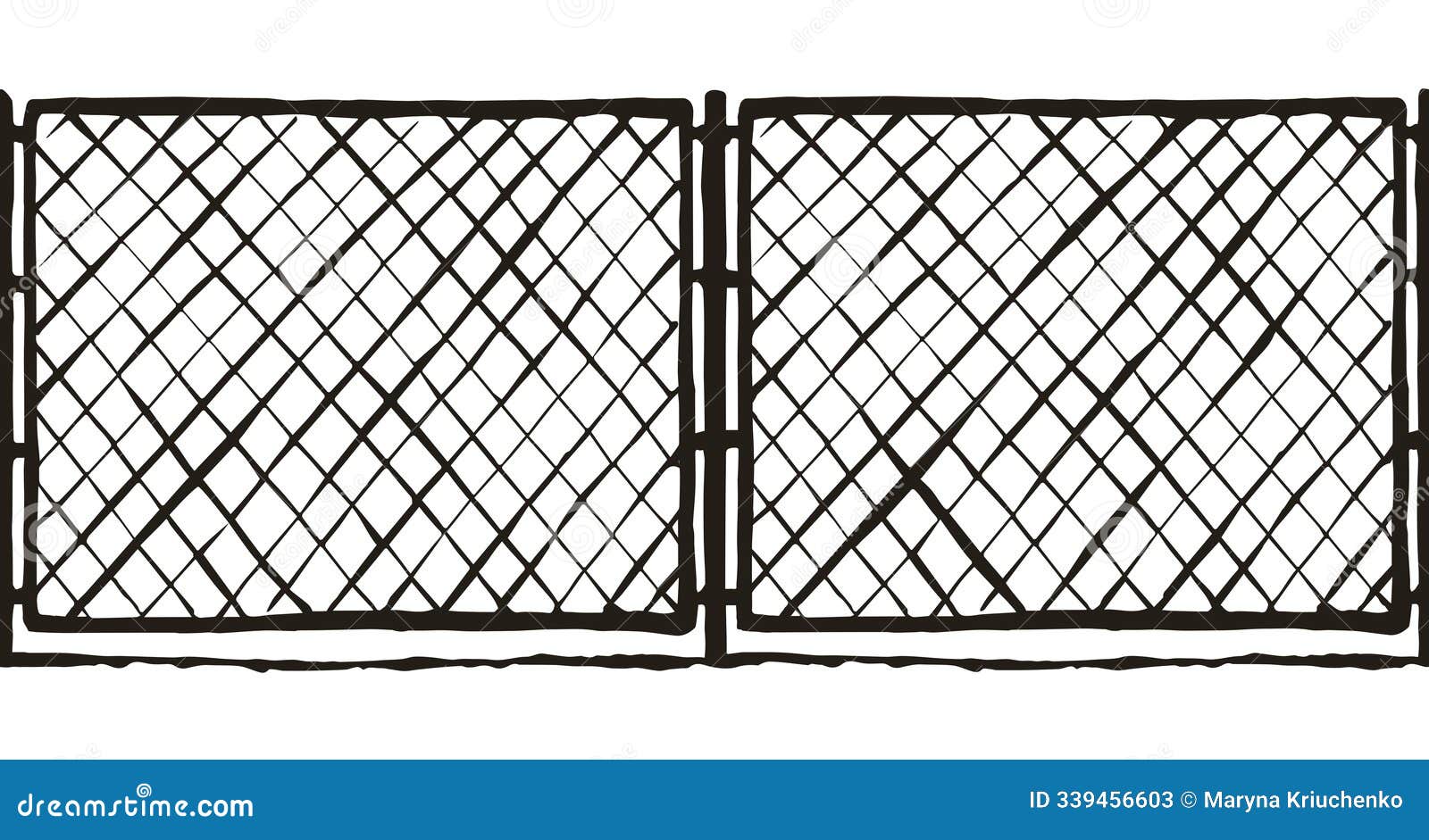 Fence. Vector drawing stock illustration. Illustration of barrier ...