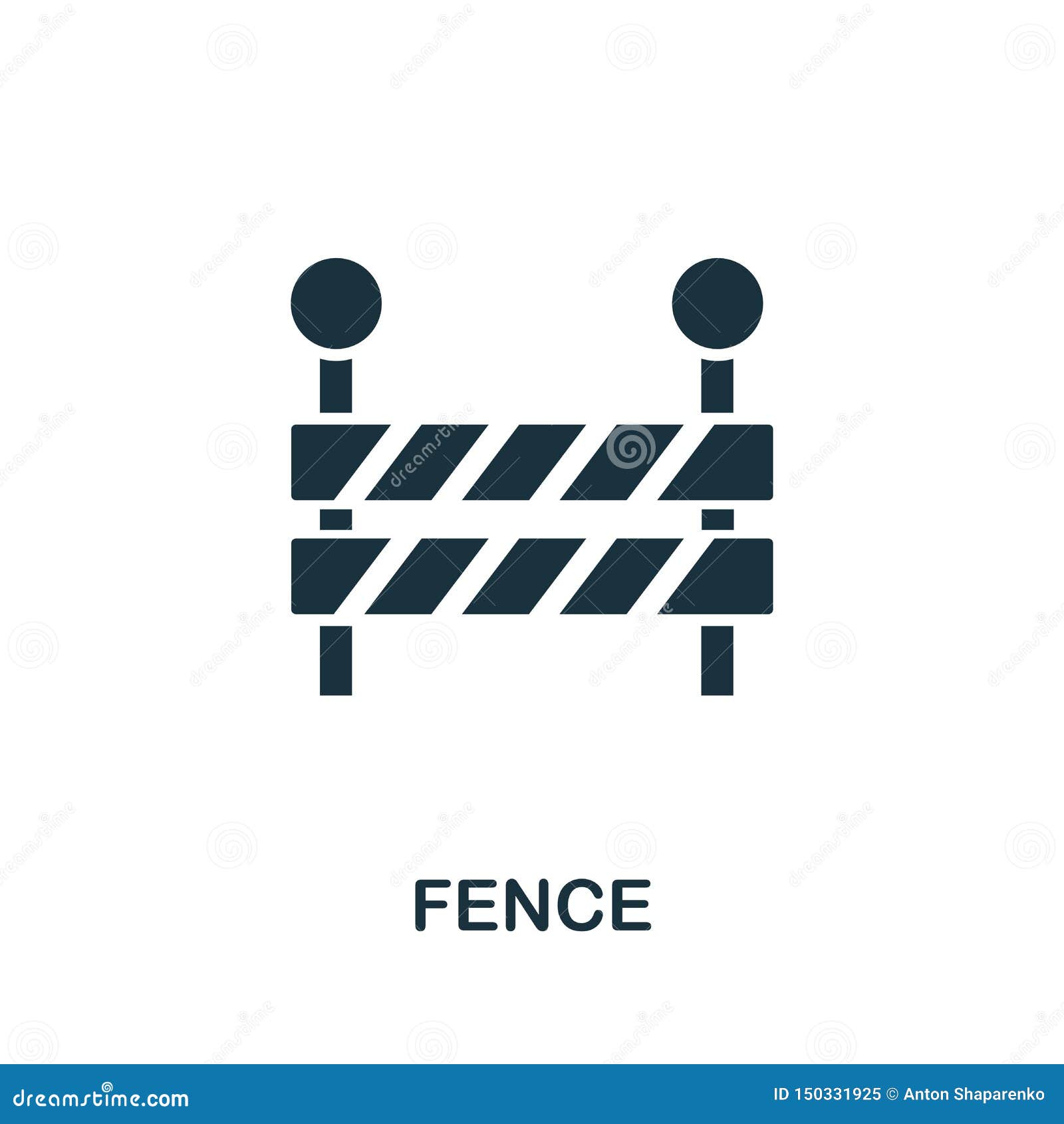 Fence Icon Symbol. Creative Sign from Construction Tools Icons ...