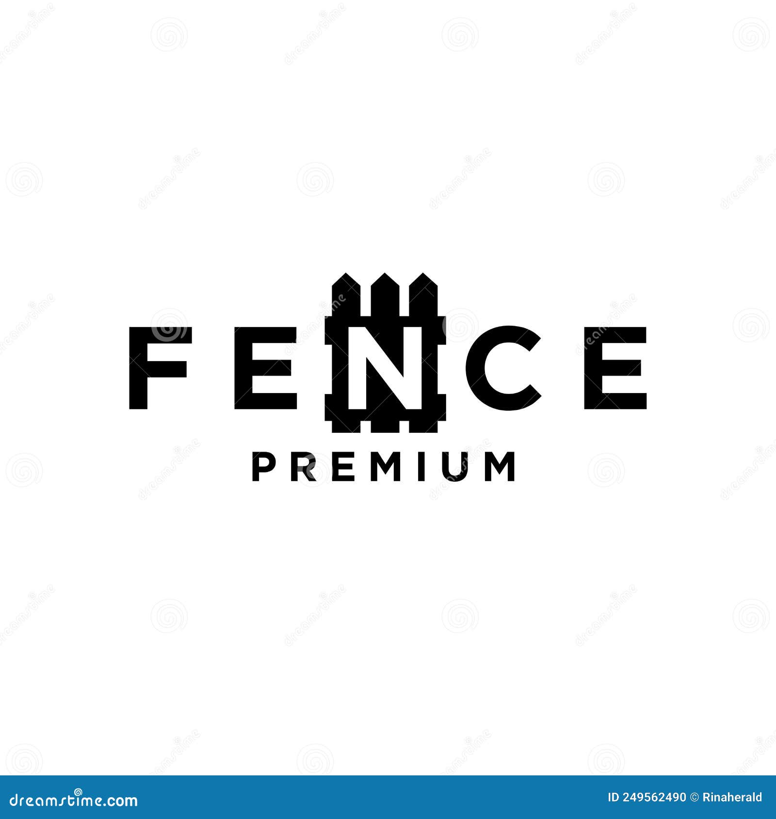 Fence Vintage Letter Logo Design Stock Illustration - Illustration of ...