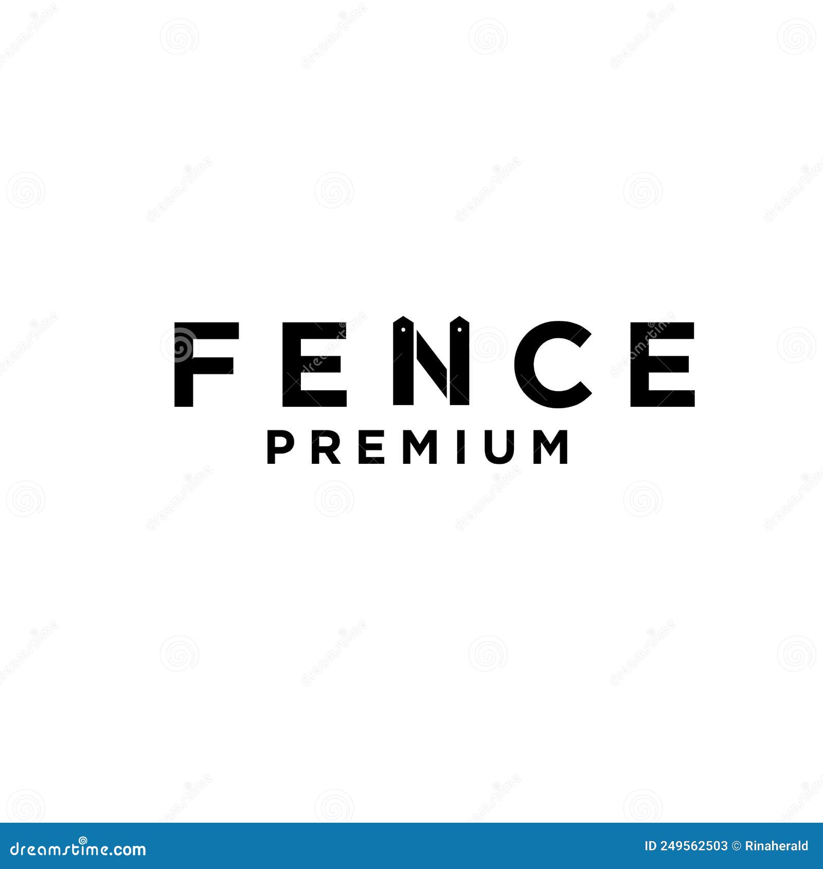Fence Vintage Letter Logo Design Stock Illustration - Illustration of ...