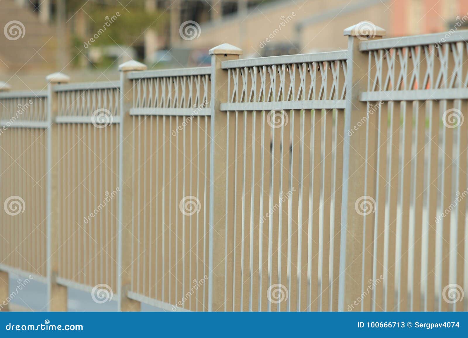 Fence on the waterfront stock image. Image of cityscape - 100666713