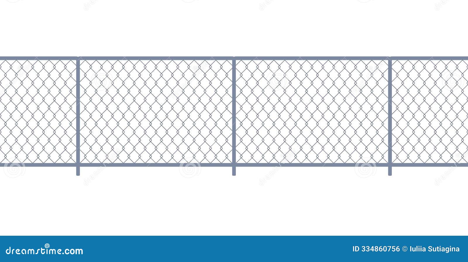Fence from Wire Mesh Line Seamless Pattern. Black Silhouette Fence ...