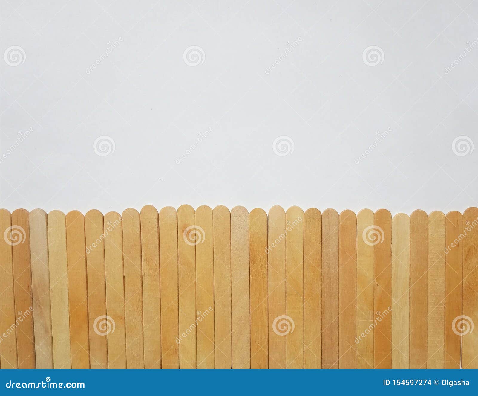 Fence of Wooden Sticks on a White Background Stock Photo - Image of ...