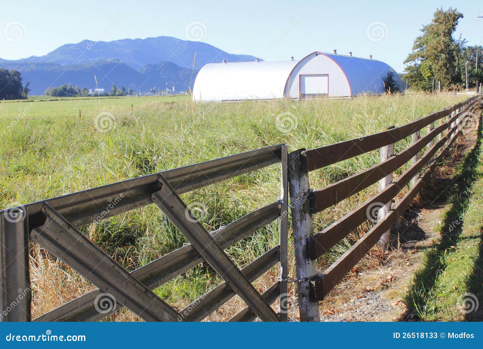 Fenced Farm Land stock image. Image of british, field - 26518133