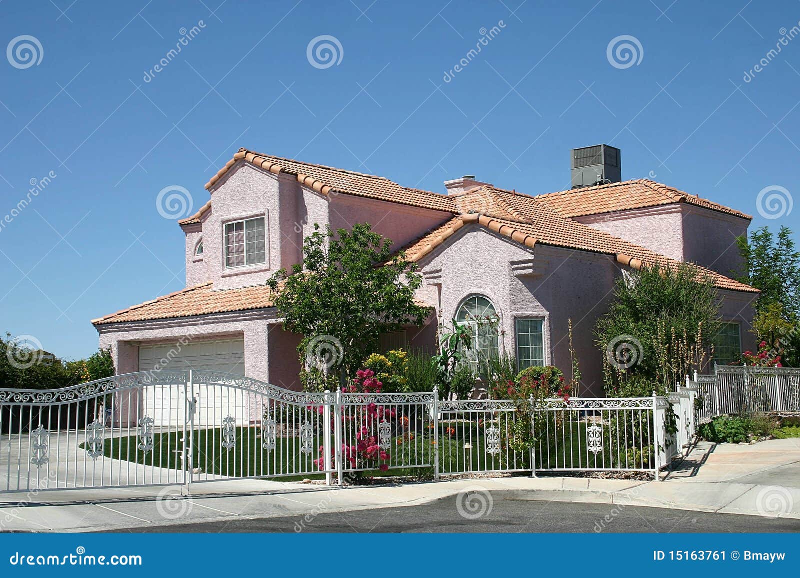Fenced Home stock image. Image of doors, abode, cottage - 15163761
