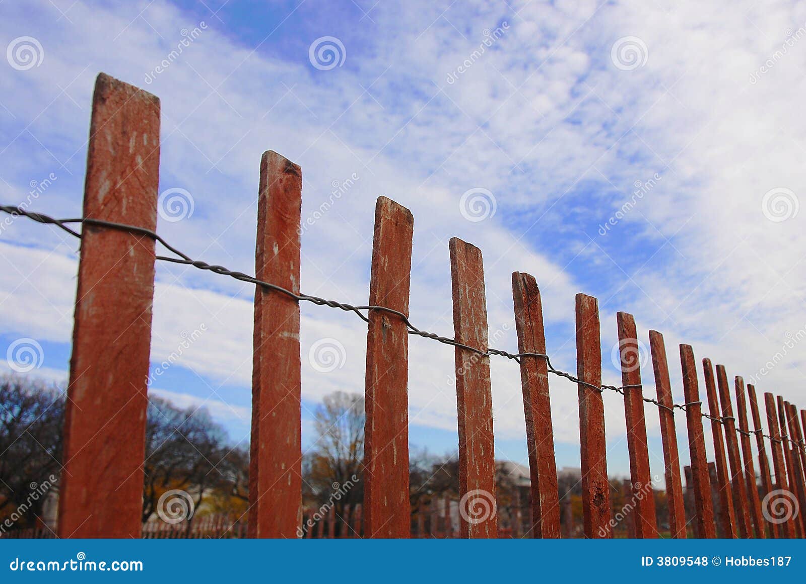 Fenced up stock photo. Image of autumn, outdoors, clouds - 3809548