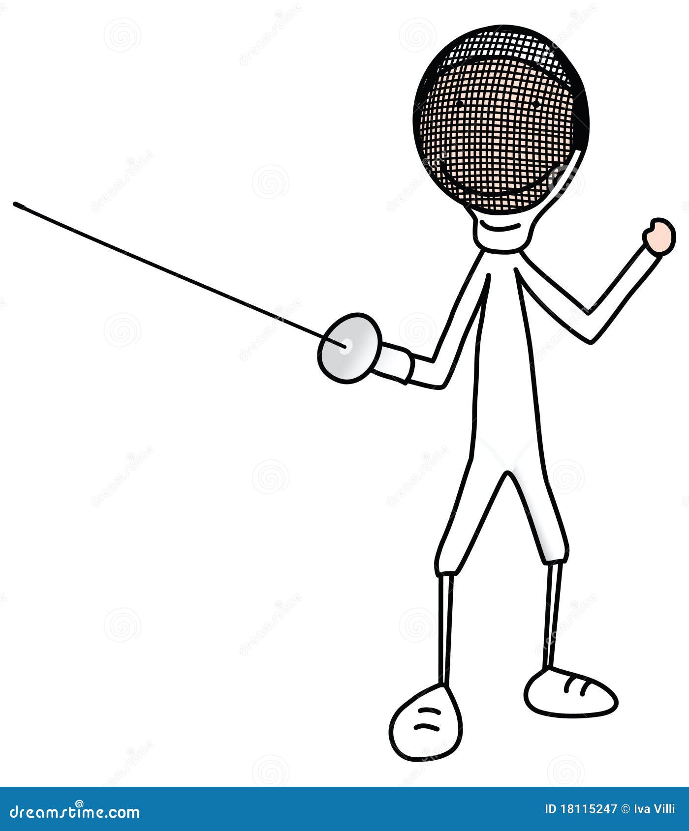Girl In Fencing Costume Cartoon Vector | CartoonDealer.com #26902353