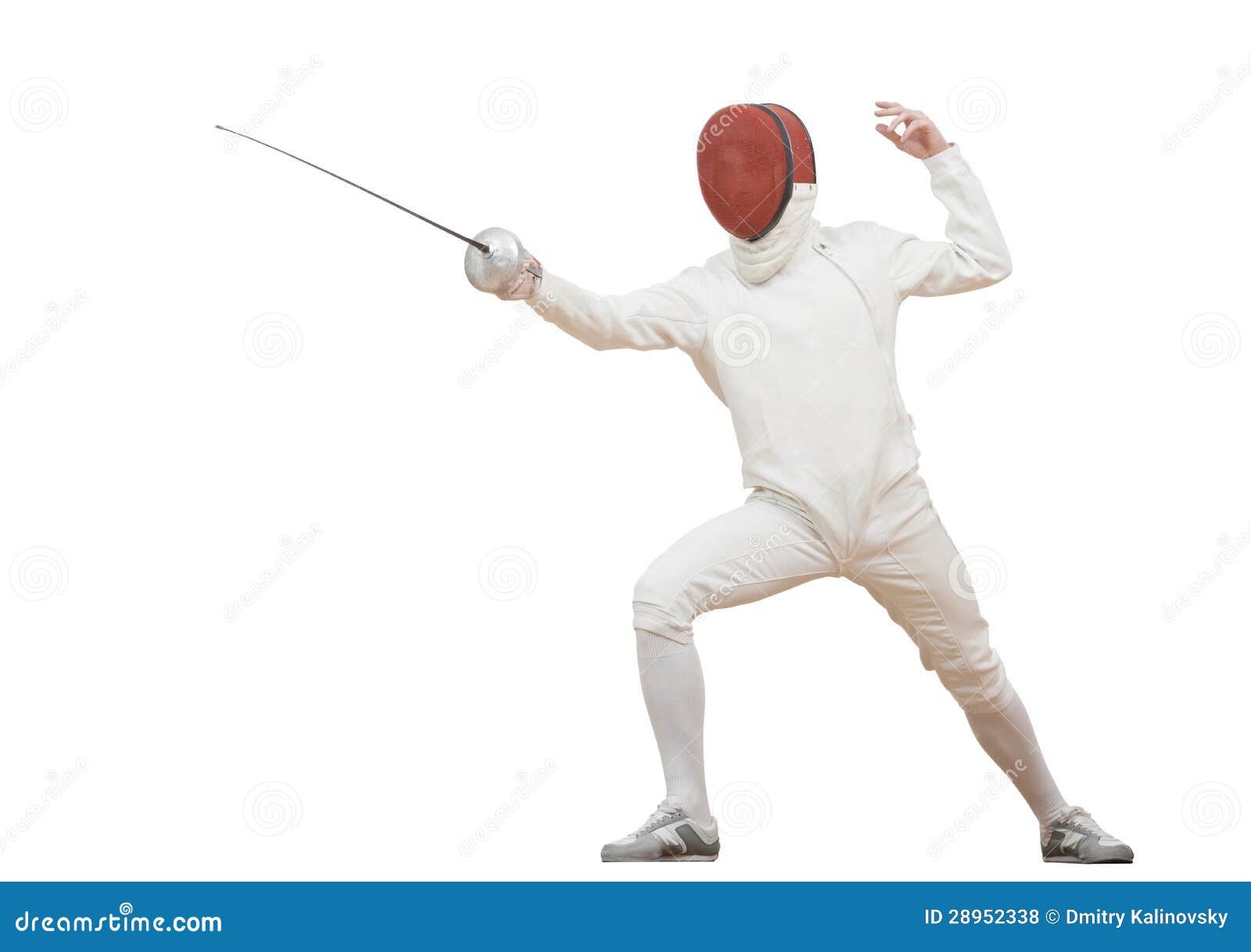 Fencer with rapier foil stock photo. Image of equipment - 28952338