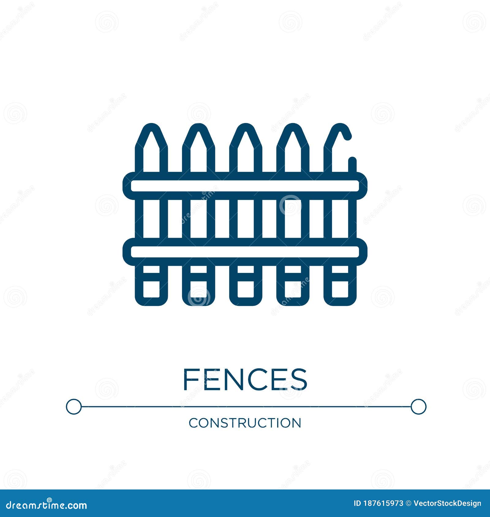 Fences Icon Vector From Children Toys Collection. Thin Line Fences ...
